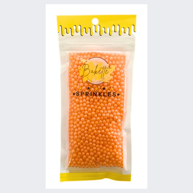 BAKETTE PEARLY ORANGE SUGAR PEARLS 56g– The Magic Pudding Tamworth