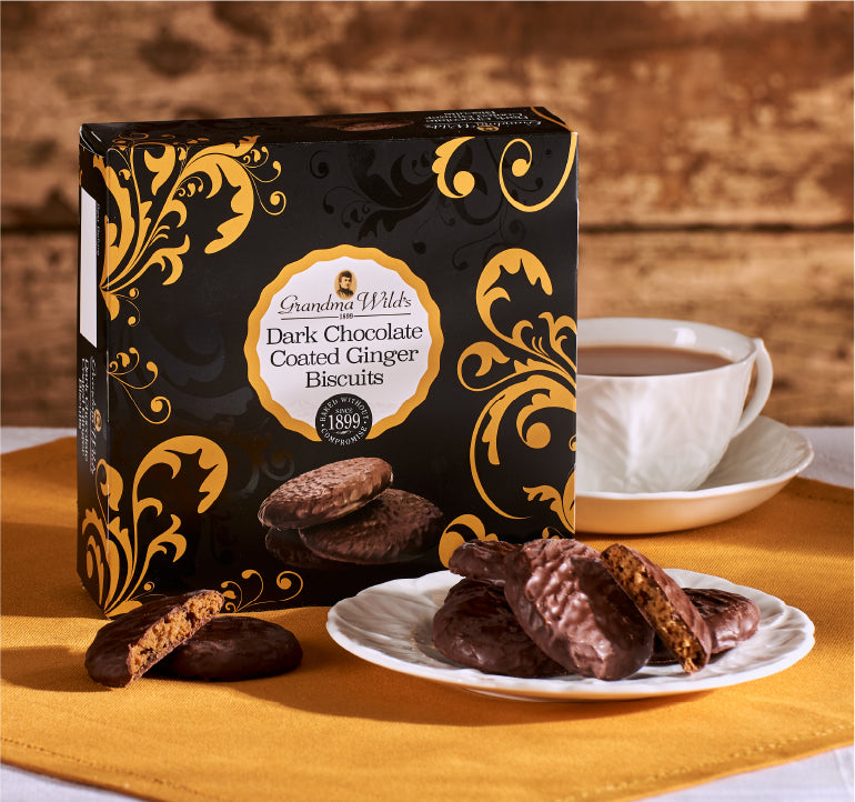 GRANDMA WILD'S DARK CHOC COATED GINGER BISCUITS 200g– The Magic Pudding ...