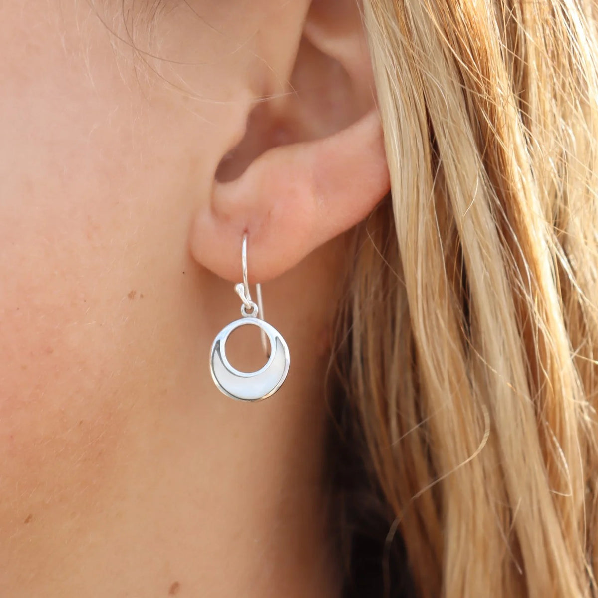 MIKI JEWELLERY CLARA MOTHER OF PEARL DROP EARRING - STERLING SILVER ...
