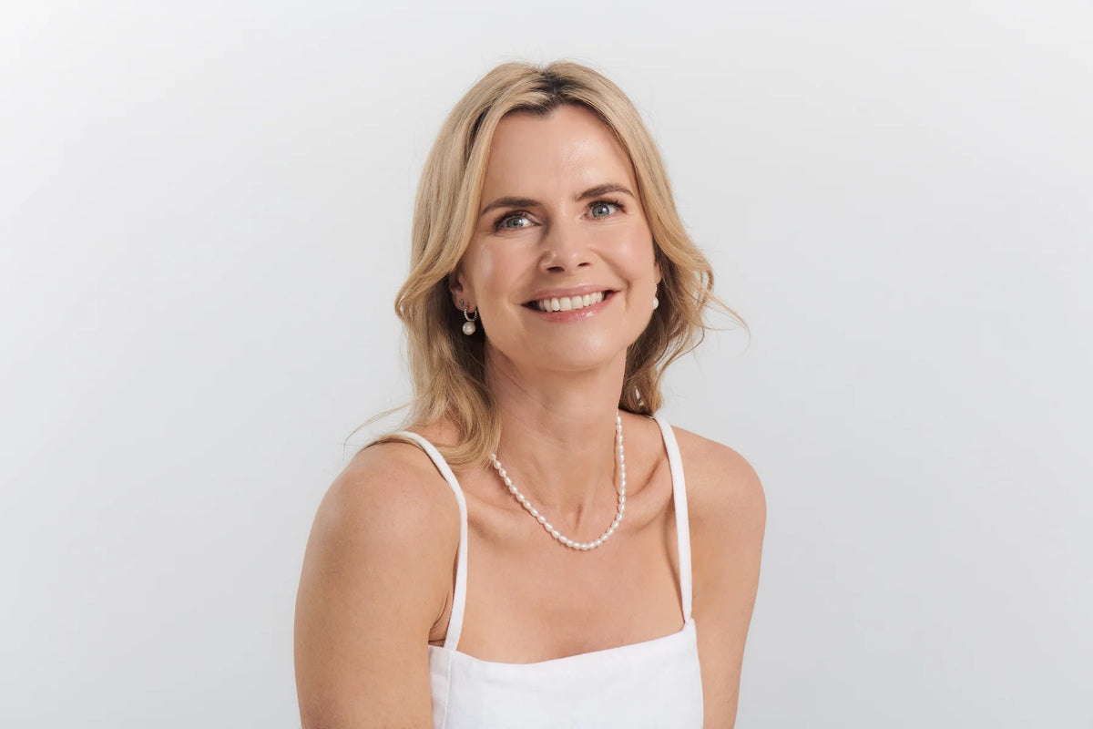 SYBELLA ELKE RICE PEARL NECKLACE - RHODIUM CLASP– The Magic Pudding ...